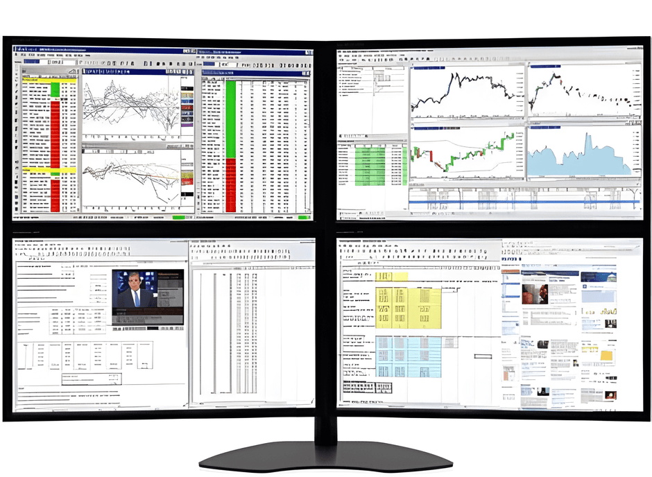 Jumbo Quad Monitor Stand | Best Quad Monitor Mount for Traders